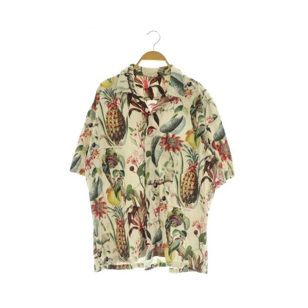 オーバーザトゥウェルブ OVER THE TWELVE OTT WORKS 綿ストレッチ布帛インクジェット"OLD PLANTS"プリントシャツ ルームウェア XL【ブランド】オーバーザトゥウェルブ OVER THE TWELVE【表記サイ...