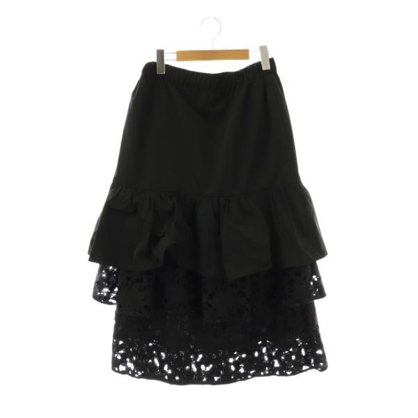 アドーア ADORE 25SS ミックスフラワーレーススカート ティアードスカート ロング 38 ブラック /ES ■OS レディース【ブランド】アドーア ADORE【表記サイズ】38【実寸サイズ】ウエスト：68〜cm　ヒップ：102cm　...
