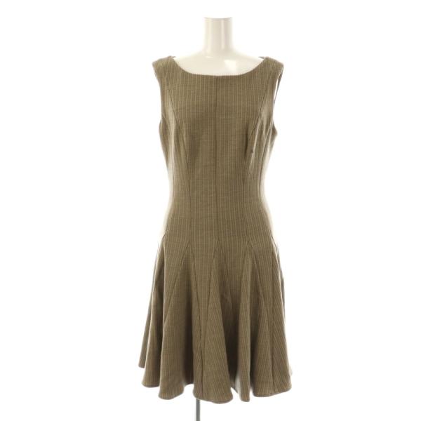 未使用品 イッサロンドン ISSA LONDON ウール ノースリーブワンピース 膝丈 8 茶 ブラウン /AT ■OS レディース【ブランド】イッサロンドン ISSA LONDON【表記サイズ】8【実寸サイズ】身幅：39cm　総丈：90c...