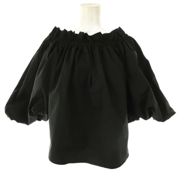 エズミ EZUMi パフスリーブオフショルダーブラウス F ブラック /DO ■OS レディース【ブランド】エズミ EZUMi【表記サイズ】F【実寸サイズ】身幅：約44.5cm　着丈：約45cm　ゆき丈：約49cm　　【素材】ポリエステル【...