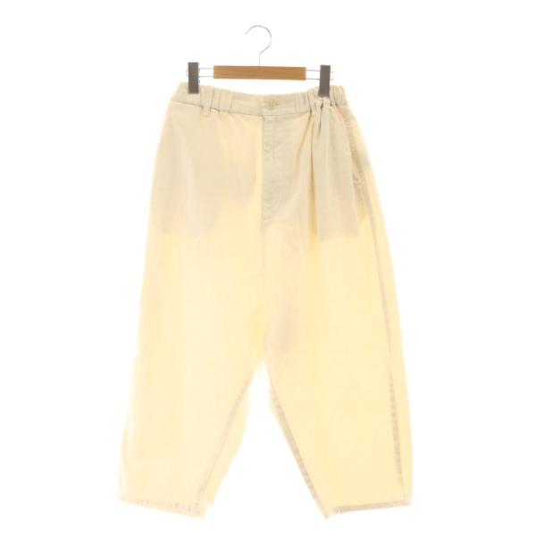 パドカレ pas de calais リネン混 テーパードパンツ ワイド イージー 34 ホワイト /CX ■OS レディース【ブランド】パドカレ pas de calais【表記サイズ】34【実寸サイズ】ウエスト：64cm　もも幅：35c...