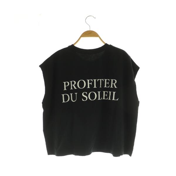 イエナ IENA 24SS PROFITER DU SOLEIL ロゴTシャツ カットソー ノースリーブ バックプリント ブラック /MY ■OS レディース【ブランド】イエナ IENA【表記サイズ】表記なし【実寸サイズ】身幅：59cm　着...