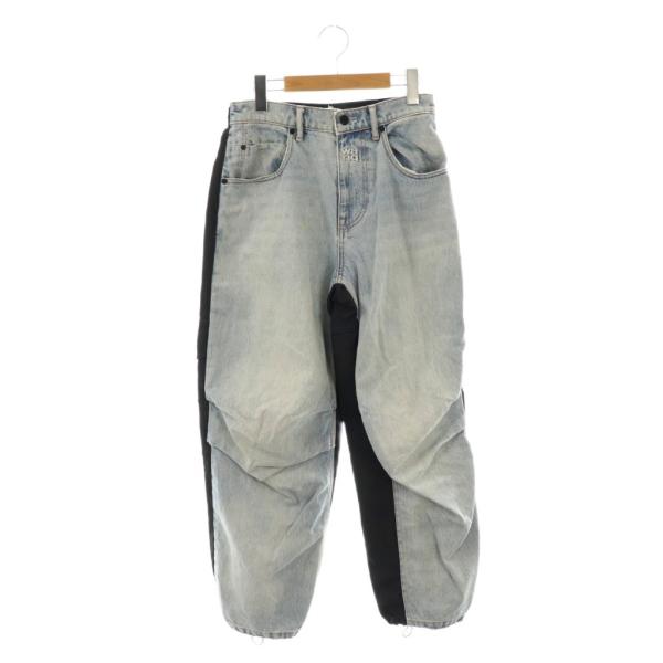 アレキサンダーワン ALEXANDER WANG ハイブリット切替デニムパンツ ジーンズ 24 青 ブルー 黒 ブラック /AT ■OS ■SH レディース【ブランド】アレキサンダーワン ALEXANDER WANG【表記サイズ】24【実寸...