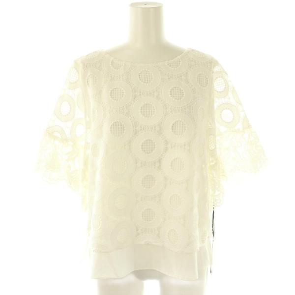 未使用品 グレースクラス GRACE Class ドットケミカルレーストップ ブラウス 36 ホワイト /DF ■OS ■SH レディース【ブランド】グレースクラス GRACE Class【表記サイズ】36【実寸サイズ】肩幅：35cm　身幅...