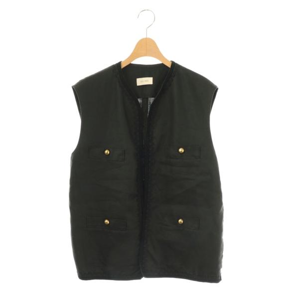 デプレ DES PRES トゥモローランド ヘンプツイル 4ポケットジレ ベスト F 黒 ブラック /CX ■OS レディース【ブランド】デプレ DES PRES トゥモローランド【表記サイズ】F【実寸サイズ】身幅：49cm　着丈：64cm...