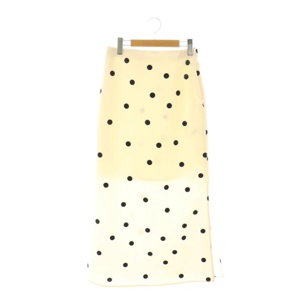 スピック&amp;スパン Spick&amp;Span U 23SS ドットプリントグログランスカート タイト マキシ ロング 38 白 ホワイト /AT ■OS レディース【ブランド】スピック&amp;スパン Spick&amp;Span...