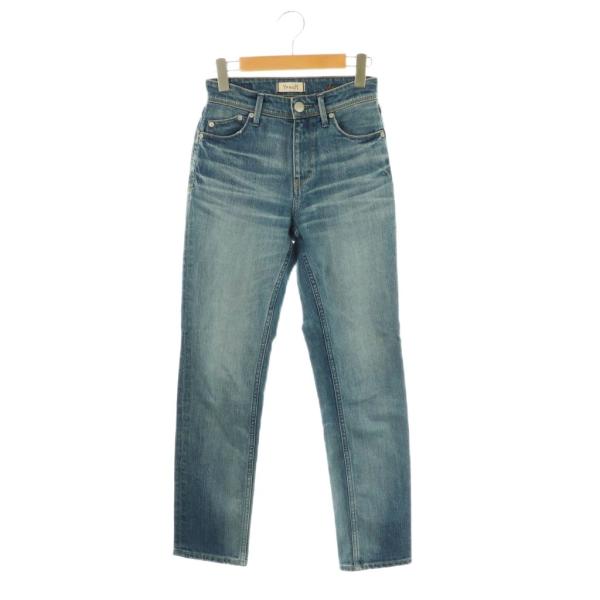 ヤヌーク YANUK ANNETTE ストレートデニムパンツ ダメージ加工 22 ブルー /HK ■OS ■SH レディース【ブランド】ヤヌーク YANUK【表記サイズ】22【実寸サイズ】ウエスト：62cm　もも幅：23.5cm　裾幅：16...