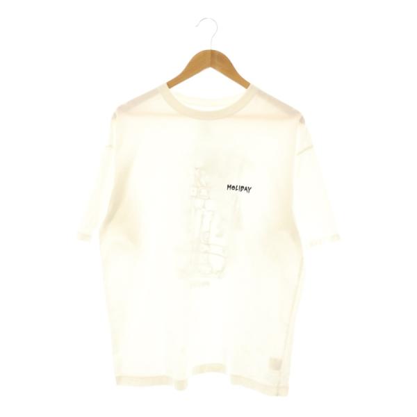 ホリデイ holiday SUPER FINE DRY S/S T-SHIRT (FRANKEN) Tシャツ カットソー 半袖 プリント コットン XL 白 黒 24101122【ブランド】ホリデイ holiday【表記サイズ】XL【実寸サ...