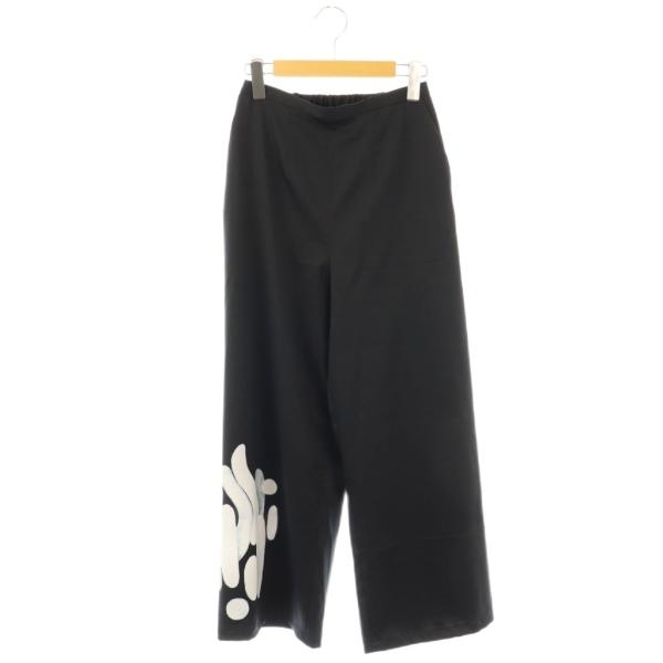 エンフォルド ENFOLD 24AW WIDE TROUSERS パンツ イージー 36 ブラック ホワイト グレー /CX ■OS レディース【ブランド】エンフォルド ENFOLD【表記サイズ】36【実寸サイズ】ウエスト：58cm　もも幅...