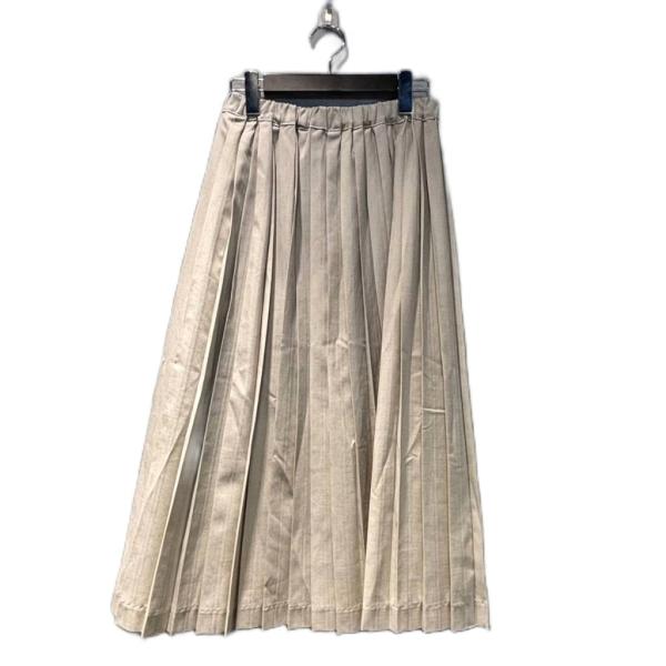 ビュルデサボン bulle de savon プリーツスカート ひざ丈 ゴムウエスト F ベージュ ■FY レディース【ブランド】ビュルデサボン bulle de savon【表記サイズ】F【実寸サイズ】ウエスト：約60-70cm　ヒップ：...