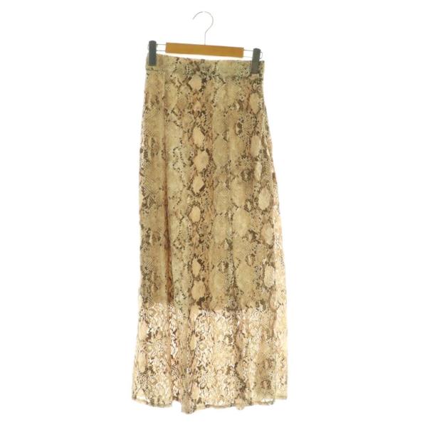アメリヴィンテージ Ameri VINTAGE PYTHON LACE SKIRT レーススカート ロング フレア 総柄 S ベージュ /MY ■OS レディース【ブランド】アメリヴィンテージ Ameri VINTAGE【表記サイズ】S【実...