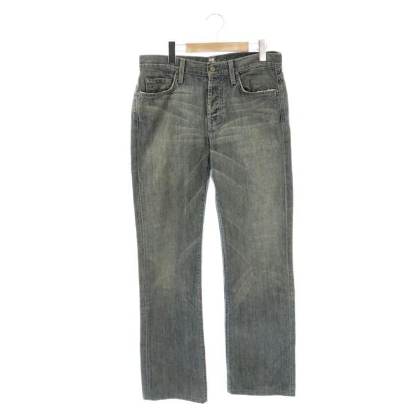 7 For All Mankind セブンフォーオールマンカインド デニムパンツ ジーンズ ボタンフライ 30 青 ブルー /AT ■OS メンズ【表記サイズ】30【実寸サイズ】ウエスト：78cm　もも幅：27cm　裾幅：22cm　股上：2...