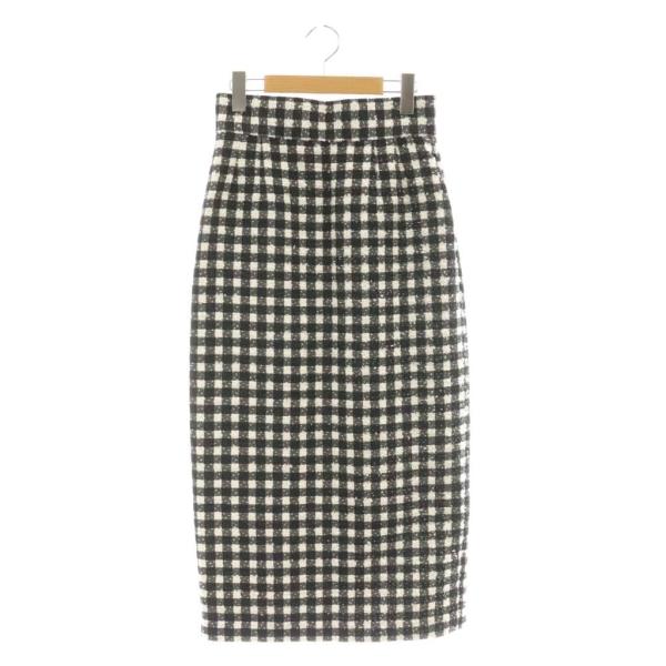 エッフェビームス EFFE BEAMS ギンガムチェック ツイードスカート タイトスカート ロング 36 ブラック ホワイト /DF ■OS レディース【ブランド】エッフェビームス EFFE BEAMS【表記サイズ】36【実寸サイズ】ウエス...