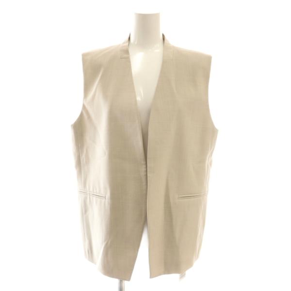 未使用品 プラージュ Plage 25SS calla lily ジレ ベスト ウール 38 ベージュ ノーカラー 25-010-922-7070-2-0 /AQ ■OS レディース【ブランド】プラージュ Plage【表記サイズ】38【実寸...