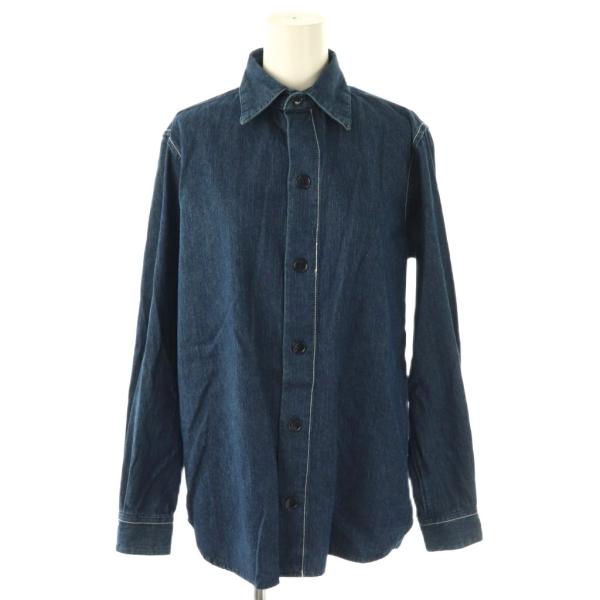 ジェービーアタイア J.B. ATTIRE IENA別注 Cannes デニムシャツ ステッチ 1 ネイビー /DF ■OS レディース【表記サイズ】1【実寸サイズ】肩幅：40cm　身幅：51.5cm　着丈：72.5cm　袖丈：58.5cm...