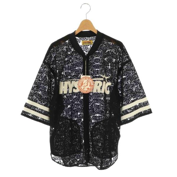 ヒステリックグラマー HYSTERIC GLAMOUR 24SS FLAME LOGO柄ジャカード ZIP UPシャツ 半袖 F 黒 01241AH08 /NR ■OS レディース【ブランド】ヒステリックグラマー HYSTERIC GLAM...