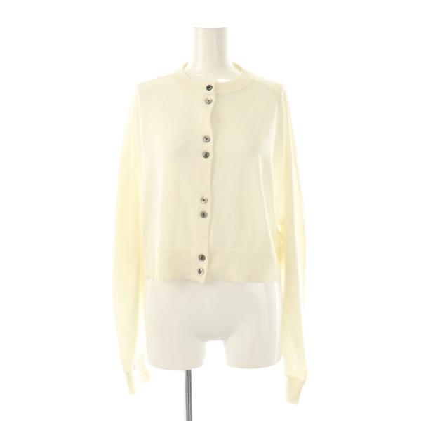 エンフォルド ENFOLD 25SS ROUND CARDIGAN カーディガン ニット 長袖 38 ホワイト /HK ■OS レディース【ブランド】エンフォルド ENFOLD【表記サイズ】38【実寸サイズ】身幅：58cm　着丈：41cm　...
