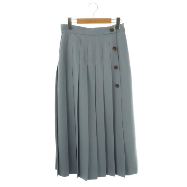 ナチュラルビューティーベーシック NATURAL BEAUTY BASIC 23SS アシメプリーツボタンスカート フレア ロング M サックスブルー /CX ■OS レディース【ブランド】ナチュラルビューティーベーシック NATURAL ...