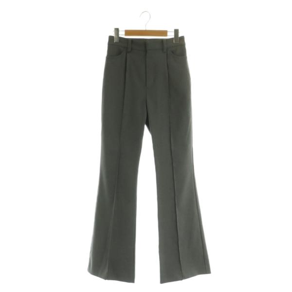 クラネ CLANE CENTER LINE BOOT CUT PANTS ブーツカットパンツ センターシーム 1 グレー /MY ■OS レディース【ブランド】クラネ CLANE【表記サイズ】1【実寸サイズ】ウエスト：62cm　もも幅：26...