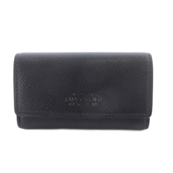 スマイソン smythson キーケース レザー ロゴ 黒 ブラック /SR ■SH メンズ【表記サイズ】実寸サイズをご参照ください。【実寸サイズ】ヨコ：11cm　タテ：6.5cm　マチ：1cm　　【素材】レザー【色】黒 ブラック【状態】こ...