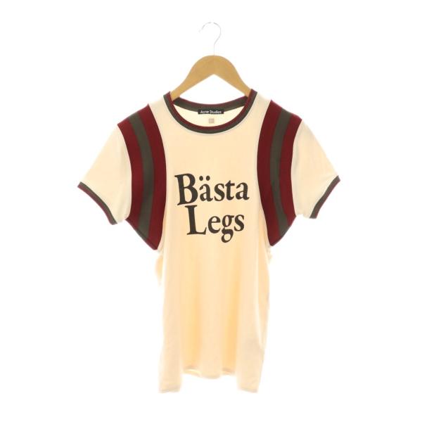 アクネ ストゥディオズ Acne Studios Crew Neck T-Shirt Eggnog Beige Tシャツ カットソー ロゴ XS ベージュ レッド ブラウン /CX ■OS レディース【ブランド】アクネ ストゥディオズ Ac...