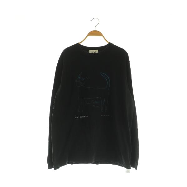 ヒアマイネーム HEAR MY NAME 別注 Jean cocteau 25SS プリントTシャツ ロンT 長袖 M ブラック /MY ■OS レディース【表記サイズ】M【実寸サイズ】身幅：53cm　着丈：68cm　ゆき丈：88cm　　【...