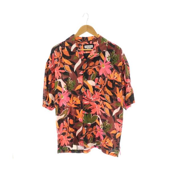 メゾンスペシャル Italian Dead Stock Fabric Prime-Over Open Collar シャツ 半袖 総柄 01 ブラウン マルチカラー /ES ■OS メンズ【ブランド】メゾンスペシャル MAISON SPEC...