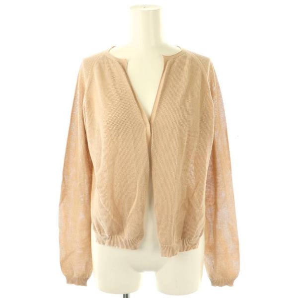ファビアナフィリッピ FABIANA FILIPPI メッシュニットカーディガン S ベージュ /DO ■OS レディース【ブランド】ファビアナフィリッピ FABIANA FILIPPI【表記サイズ】S【実寸サイズ】身幅：約48cm　着丈：...