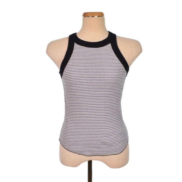 トゥデイフル TODAYFUL Multiborder Rib Tanktop リブ タンクトップ ボーダー F 紫 パープル ■FY 【ブランド】トゥデイフル TODAYFUL【表記サイズ】F【実寸サイズ】身幅：32.5cm　総丈：52....