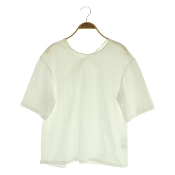 セオリーリュクス theory luxe 24SS BASALT GINNY Tシャツ カットソー 半袖 バックツイスト 38 ホワイト /MY ■OS レディース【ブランド】セオリーリュクス theory luxe【表記サイズ】38【実寸...