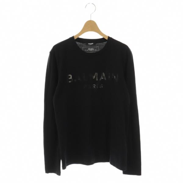 バルマン BALMAIN ラバー ロゴ プリント カットソー Tシャツ S ブラック ホワイト /ES ■OS ■SH メンズ【ブランド】バルマン BALMAIN【表記サイズ】S【実寸サイズ】肩幅：42.5cm　身幅：47cm　着丈：66c...