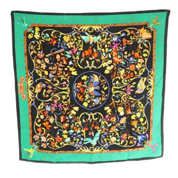 エルメス HERMES pierres d orient etd occident カレ90 スカーフ シルク 総柄 黒 ブラック マルチカラー /MI ■OS ■OH レディース【ブランド】エルメス HERMES【表記サイズ】表記なし【実...