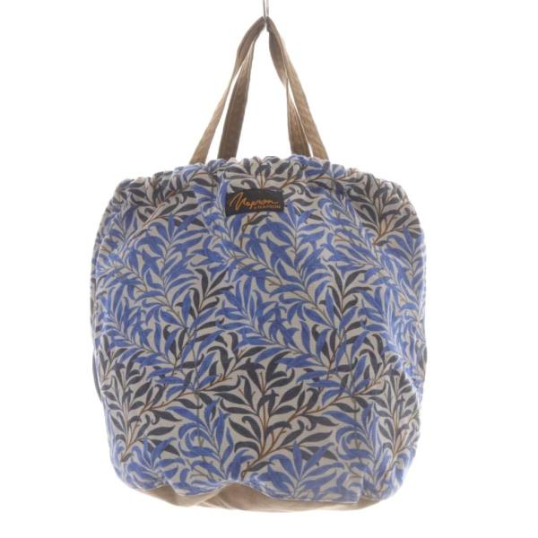 ナプロン Napron William Morris PATIENTS BAG 巾着バッグ ハンドバッグ 青 ブルー /SR レディース【表記サイズ】実寸サイズをご参照ください。【実寸サイズ】持ち手の長さ：33cm　ヨコ：23cm　タテ：2...