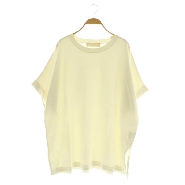 アールジュビリー R JUBILEE Roll Up Over Tee ビッグTシャツ 半袖 F オフホワイト /MY ■OS レディース【表記サイズ】F【実寸サイズ】着丈：70cm　ゆき丈：45cm　裾幅：70cm　　【素材】綿【色】オフ...