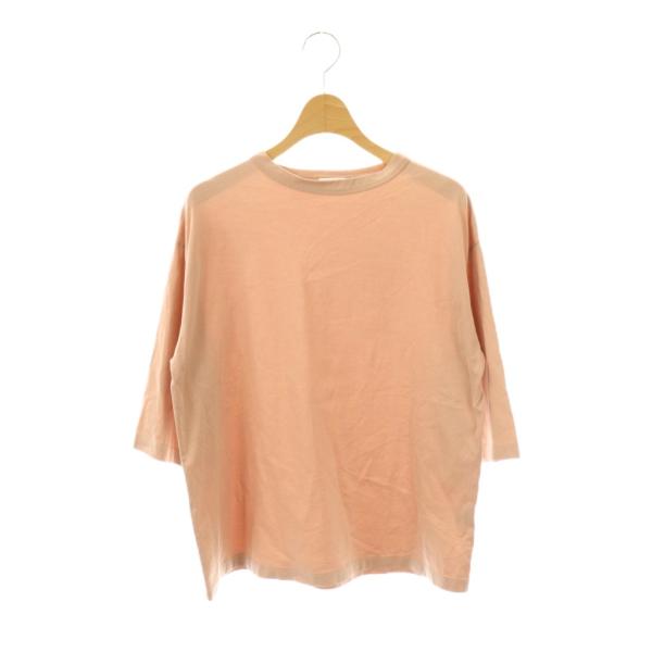 ハンドバーク handvaerk コットン カットソー Tシャツ 七分袖 S ピンク /NR ■OS レディース【表記サイズ】S【実寸サイズ】肩幅：48.5cm　身幅：52cm　着丈：58.5cm　袖丈：29.5cm　　【素材】綿【色】ピン...