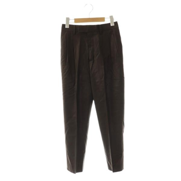 スタニングルアー STUNNING LURE チンツクリーンパンツ テーパード ジッパーフライ ウール 0 茶 /NR ■OS レディース【ブランド】スタニングルアー STUNNING LURE【表記サイズ】0【実寸サイズ】ウエスト：63c...