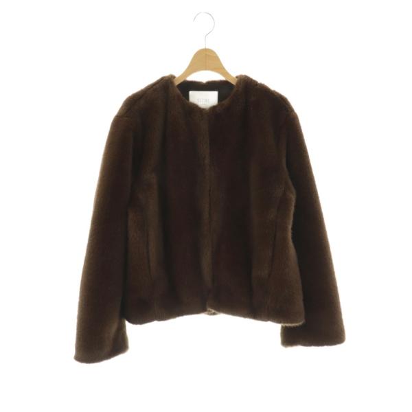 スローブ イエナ SLOBE IENA  24AW Mink Fake fur Coat コート ノーカラー ジャケット ファー 茶 /NR ■OS レディース【ブランド】スローブ イエナ SLOBE IENA 【表記サイズ】サイズの記載な...
