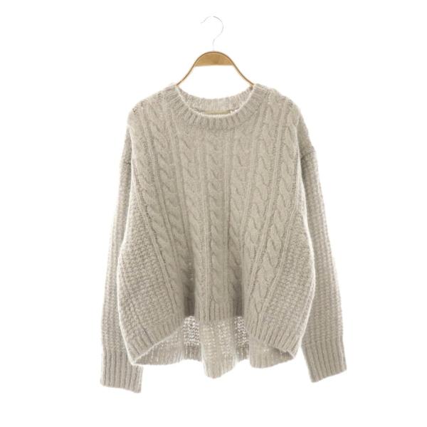 ヌキテパ NE QUITTEZ PAS! Wool Mohair Aran Pattern Pullover ニット セーター ライトグレー /DO ■OS ■SH レディース【ブランド】ヌキテパ NE QUITTEZ PAS!【表記サイズ...