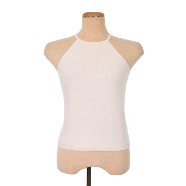 ダイアグラム グレースコンチネンタル Diagram GRACE CONTINENTAL 25SS ハイゲージ畦ニットトップ ノースリーブ 36 白 ホワイト ■FY【ブランド】ダイアグラム グレースコンチネンタル Diagram GRAC...