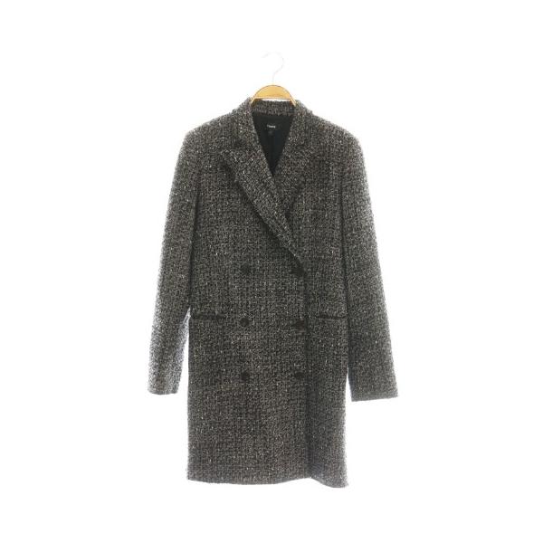 セオリー Theory NOELLE DB BLAZER DR ジャケット ツイードコート チェスター アウター 4 ブラック ホワイト /CX ■OS レディース【ブランド】セオリー Theory【表記サイズ】4【実寸サイズ】肩幅：37c...