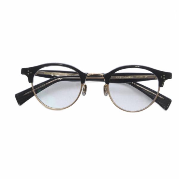 アイヴァン EYEVAN 7285 MODEL 643 C100900 サーモント メガネ 眼鏡 度無し 47□23-147 ブラック /YO22 ■AD メンズ レディース【表記サイズ】47□23-147【実寸サイズ】レンズの大きさ：タテ...