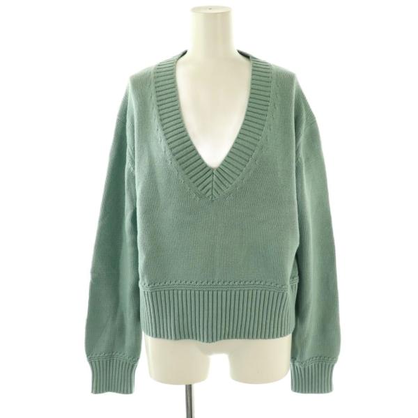 未使用品 トゥービーバイアニエスベー To b. by agnes b. 24AW Vネックニット セーター TU スモークグリーン /ES ■OS レディース【ブランド】トゥービーバイアニエスベー To b. by agnes b.【表記...