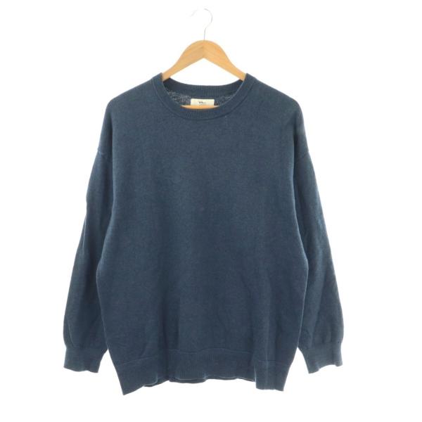 ロンハーマン Ron Herman 25AW パイルライニング ニットプルオーバー セーター 長袖 M 紺 /NR ■OS メンズ【ブランド】ロンハーマン Ron Herman【表記サイズ】M【実寸サイズ】肩幅：55.5cm　身幅：57cm...