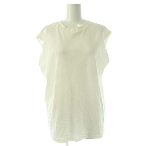 セオリー Theory CLINTON KNIT 2 PERFECT MUSCLE T ノースリーブTシャツ カットソー コットン L 白 /NR ■OS レディース【ブランド】セオリー Theory【表記サイズ】L【実寸サイズ】身幅：49...