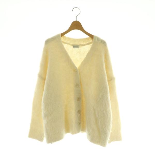 バンヤードストーム BARNYARDSTORM 24AW フラッフィーカーディガン ニット ウール混 F アイボリー /MI ■OS レディース【ブランド】バンヤードストーム BARNYARDSTORM【表記サイズ】F【実寸サイズ】身幅：5...