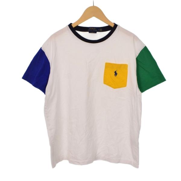 ポロ ラルフローレン POLO RALPH LAUREN 配色Tシャツ カットソー 半袖 S マルチカラー CA56658 ■FY レディース【ブランド】ポロ ラルフローレン POLO RALPH LAUREN【表記サイズ】S【実寸サイズ】...