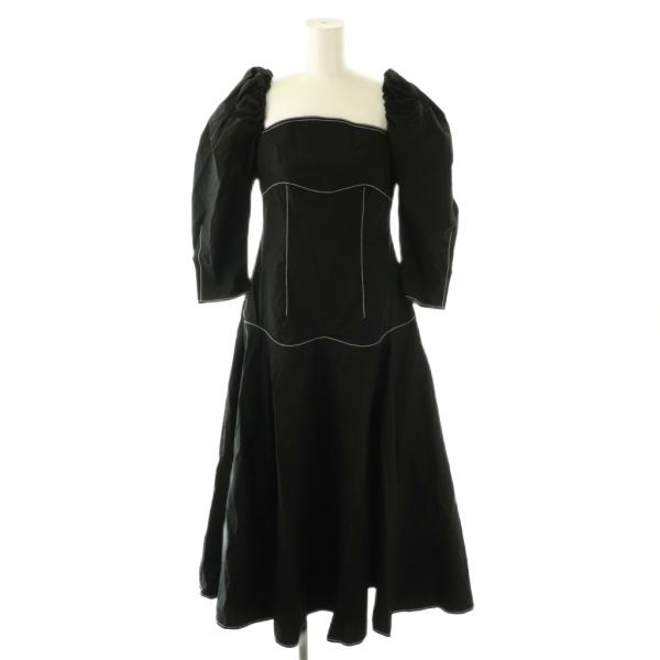 未使用品 レジーナピョウ REJINA PYO Celeste Dress ワンピース ロング 6 ブラック /DF ■OS レディース【表記サイズ】6【実寸サイズ】身幅：38cm　着丈：108cm　ゆき丈：63cm　　【素材】外部 オーガ...