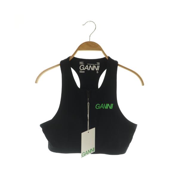 未使用品 ガニー GANNI 24SS T3392 ACTIVE RACERBACK ZIPPER TOP トップス ノースリーブ S ブラック /MY ■OS レディース【ブランド】ガニー GANNI【表記サイズ】S【実寸サイズ】身幅：3...