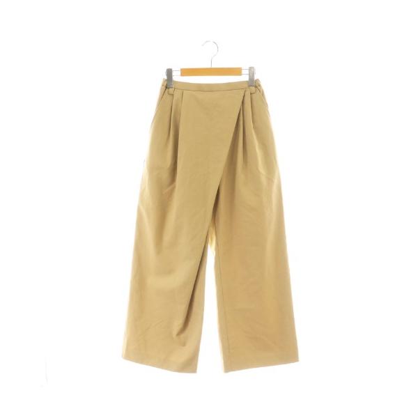 ケイル KAYLE タック ワイド イージーパンツ 1 ベージュ /DF ■OS レディース【表記サイズ】1【実寸サイズ】ウエスト：60cm　もも幅：34cm　裾幅：28cm　股上：38cm　股下：60cm　　【素材】表地 ポリエステル【色...