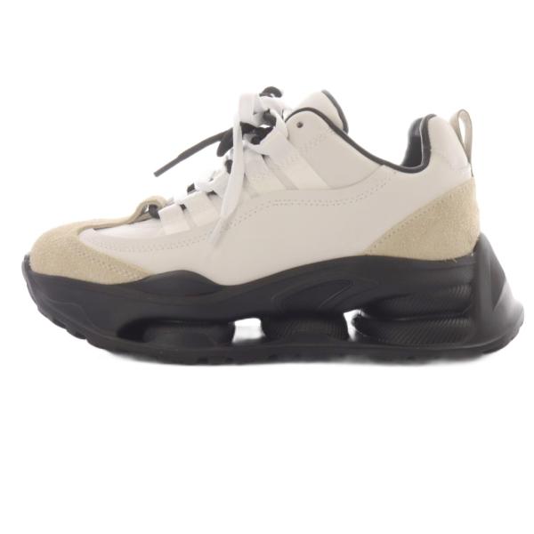 未使用品 ユウコイマニシプラス yuko imanishi+ ダブルシューレースボリュームソールスニーカー 37 グレー 黒 ブラック ベージュ /SR ■SH レディース【表記サイズ】37【実寸サイズ】最大幅：11.5cm　アウトソール：...